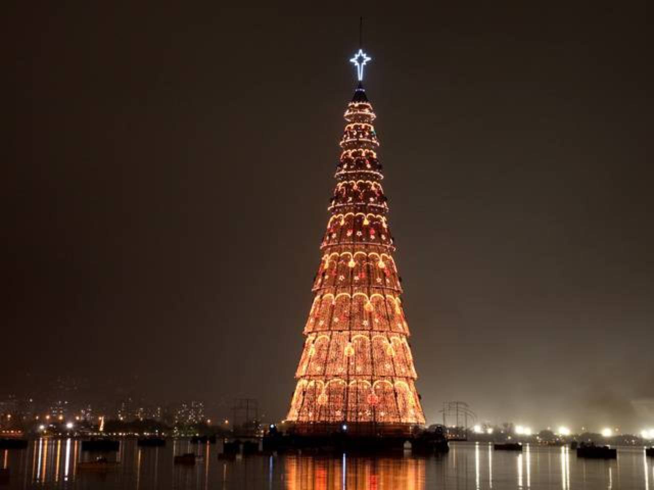 Largest floating Christmas Tree in the World | SENATUS